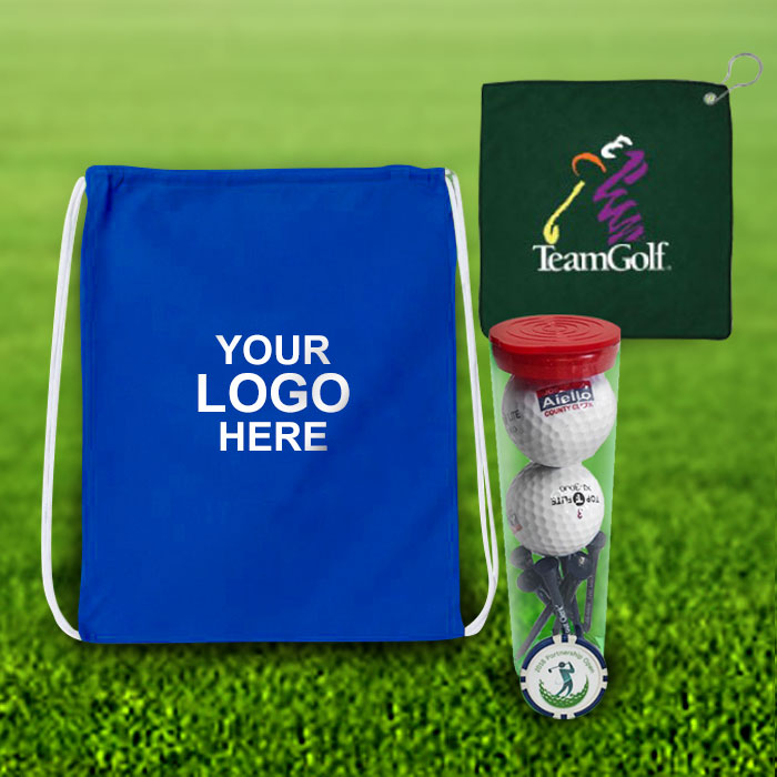 Custom Golf Swag Bag - Golf Balls, Golf Tees, Poker Chip Markers, Tote ...